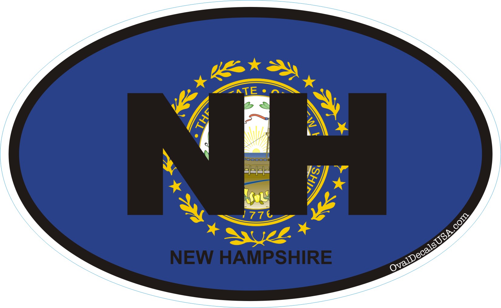 New Hampshire Oval Decal