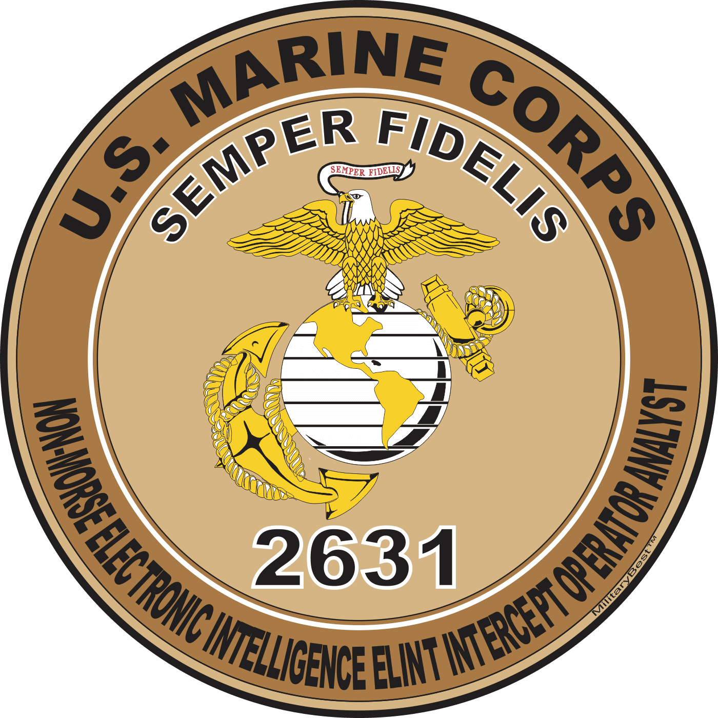 U.S.M.C. MOS 2631 Non-Morse Electronic Intelligence ELINT Intercept ...
