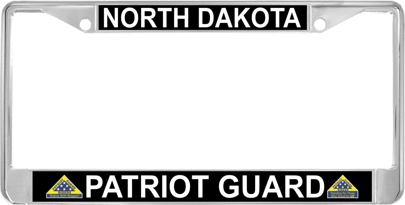 North Dakota Patriot Guard Automobile License Plate Frame