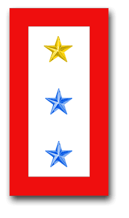 'ONE GOLD AND TWO BLUE STAR' SERVICE FLAG VINYL TRANSFER DECAL