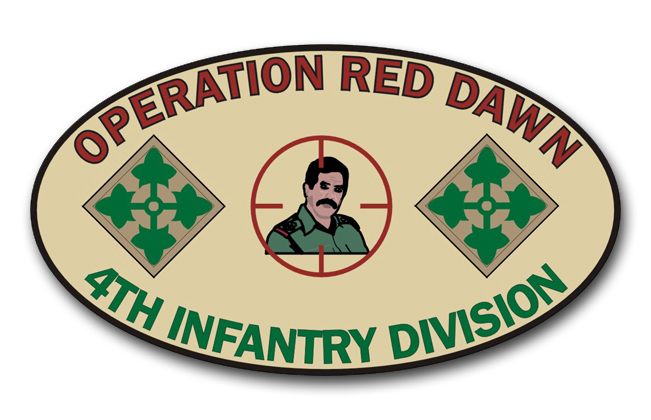 'Operation Red Dawn' 4th Infantry Division Vinyl Transfer Decal