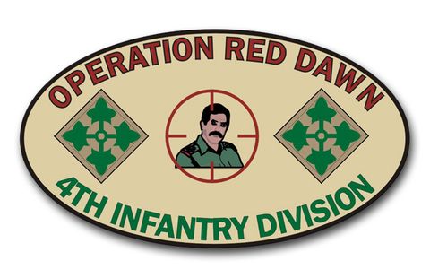 'Operation Red Dawn' 4th Infantry Division Vinyl Transfer Decal