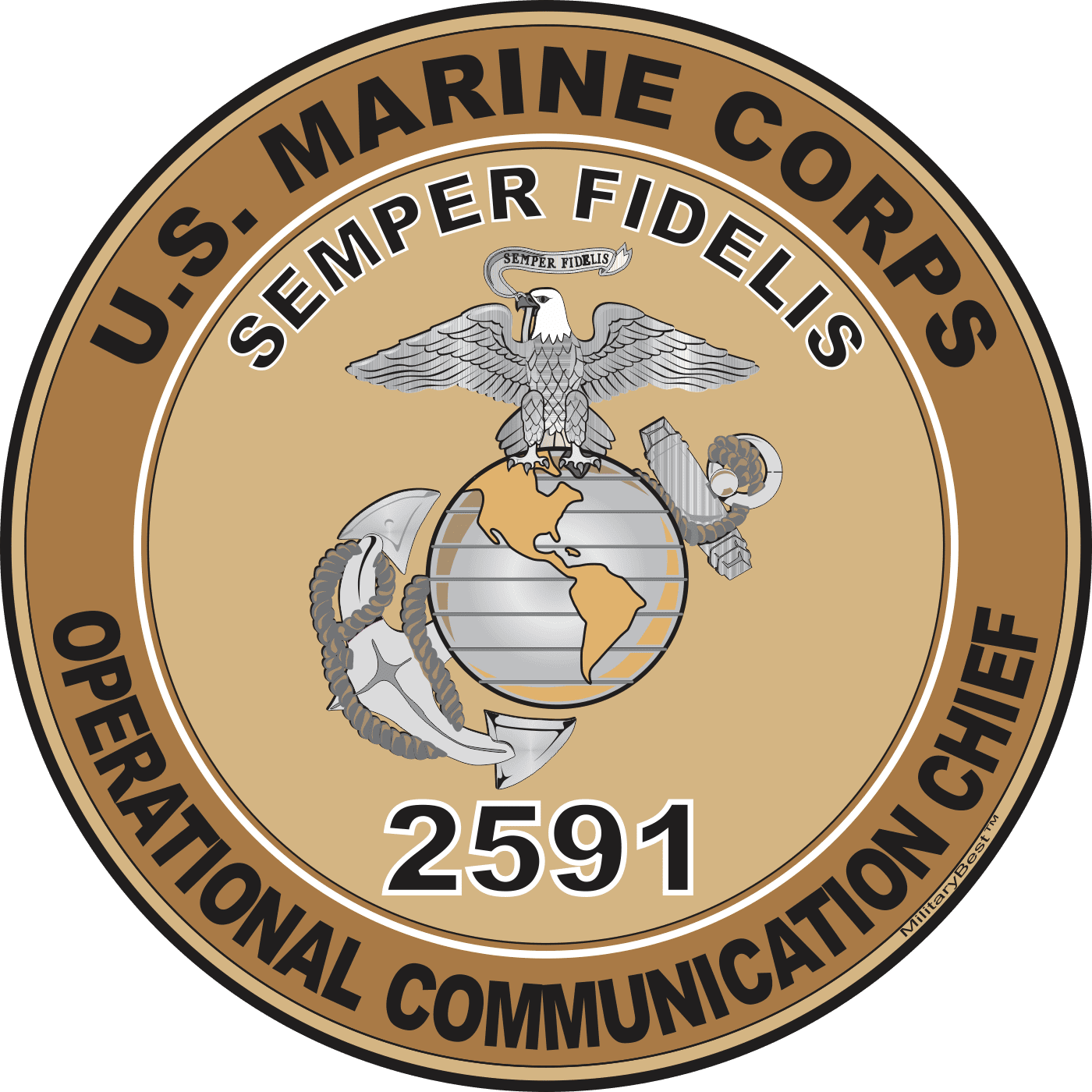 U.S.M.C. MOS 2591 Operational Communication Chief Decal