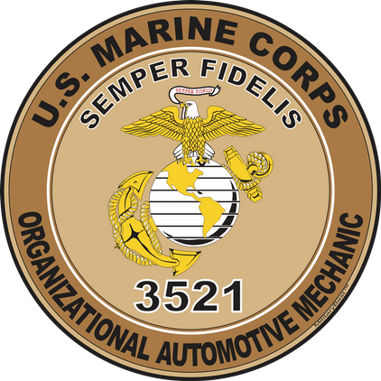 U.S.M.C. MOS 3521 Organizational Automotive Mechanic Decal