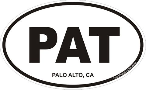 Palo Alto California Oval Decal