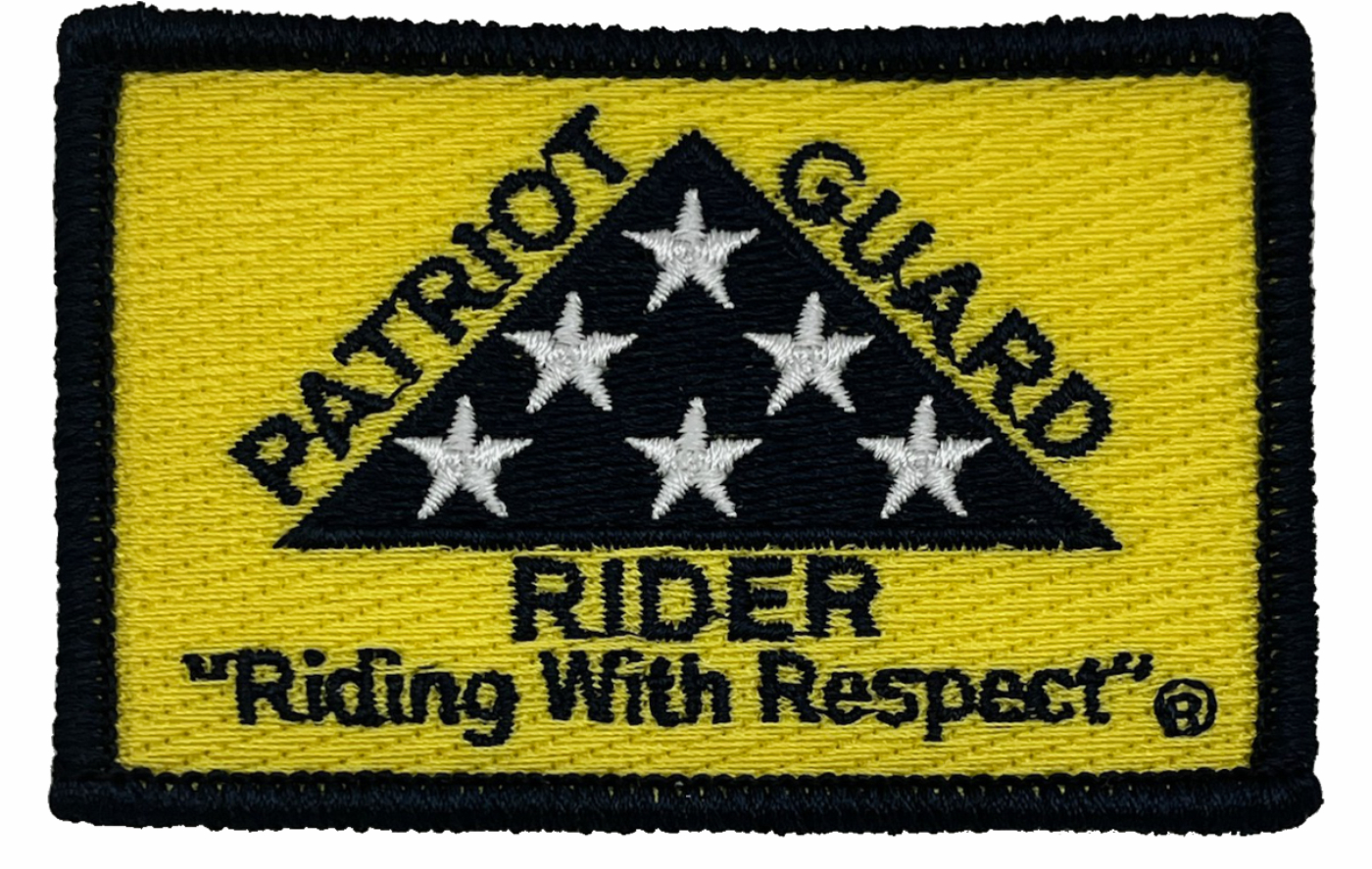 Patriot Guard Riders "Riding With Respect" Logo Rectangle Patch