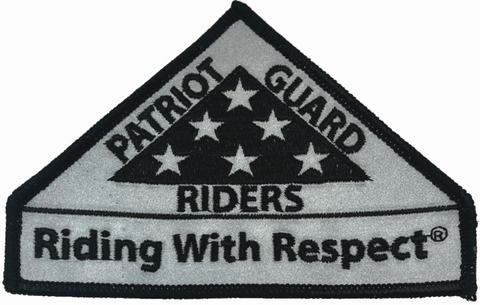 Patriot Guard Riders "Riding With Respect" Reflective Triangle Patch ...