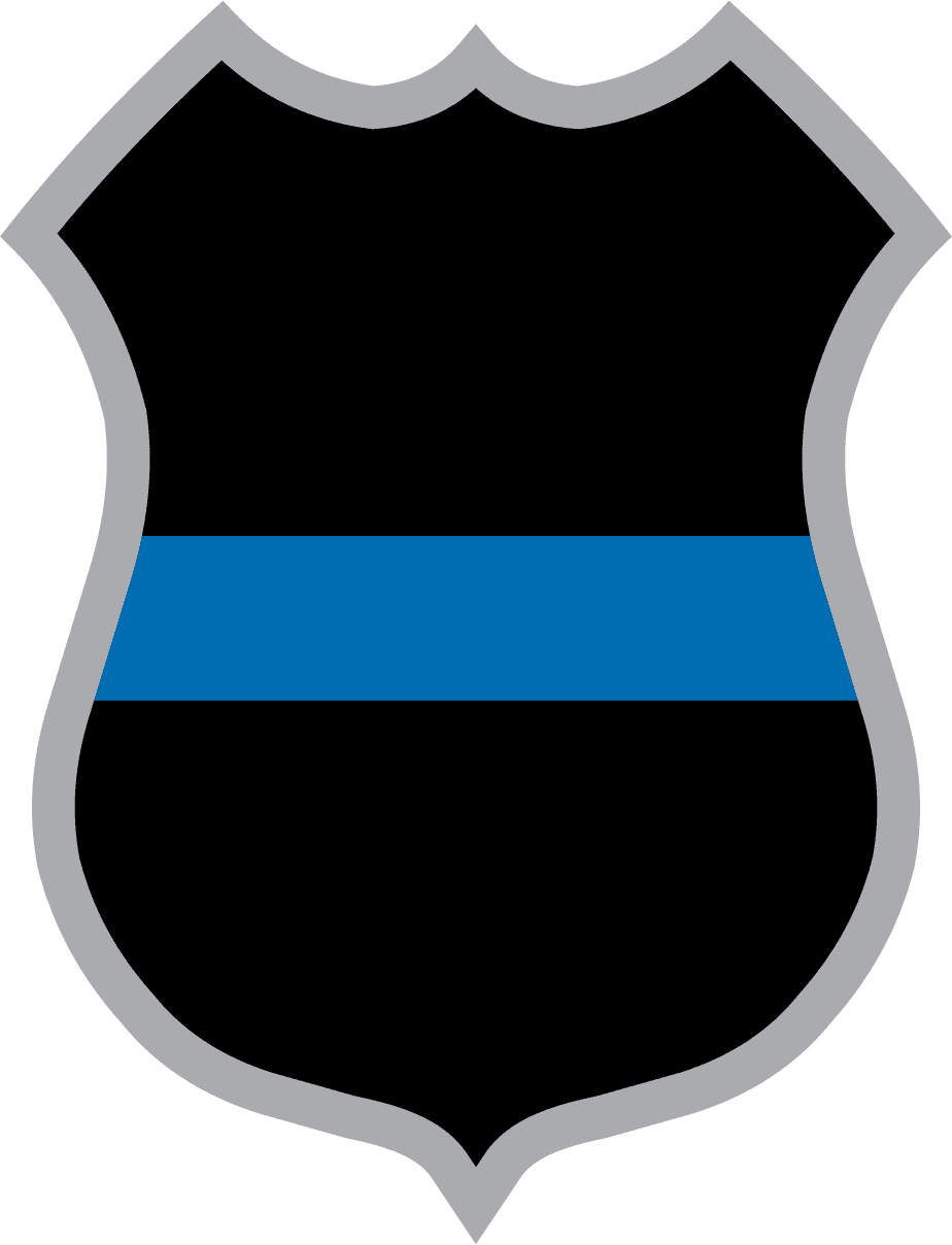 Thin Blue Line Police Badge Decal