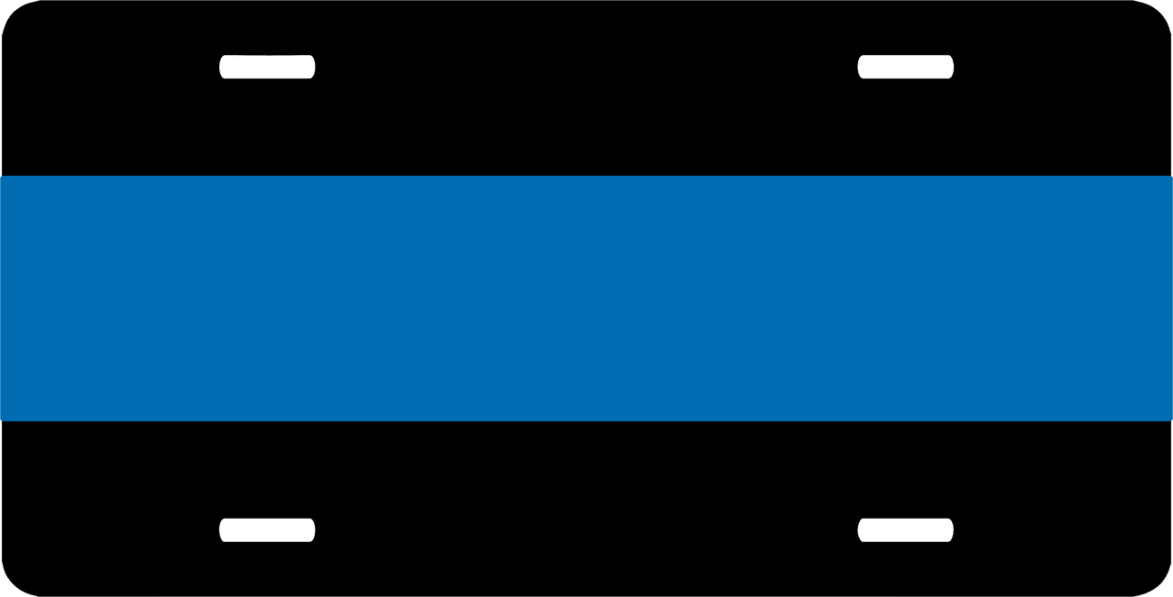 Police Thin Blue Line License Plate