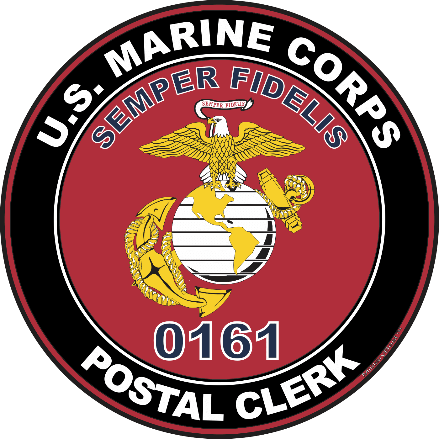 U.S.M.C. MOS 0161 Postal Clerk Decal