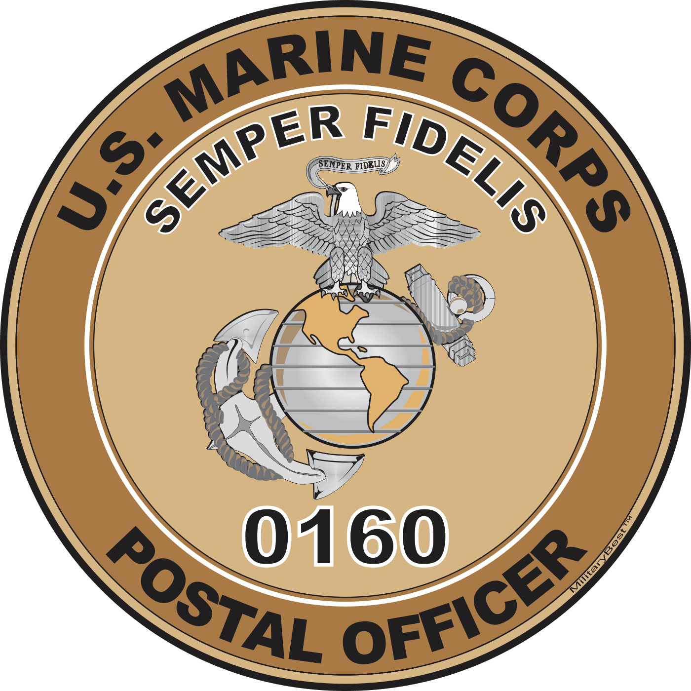 U.S.M.C. MOS 0160 Postal Officer Decal