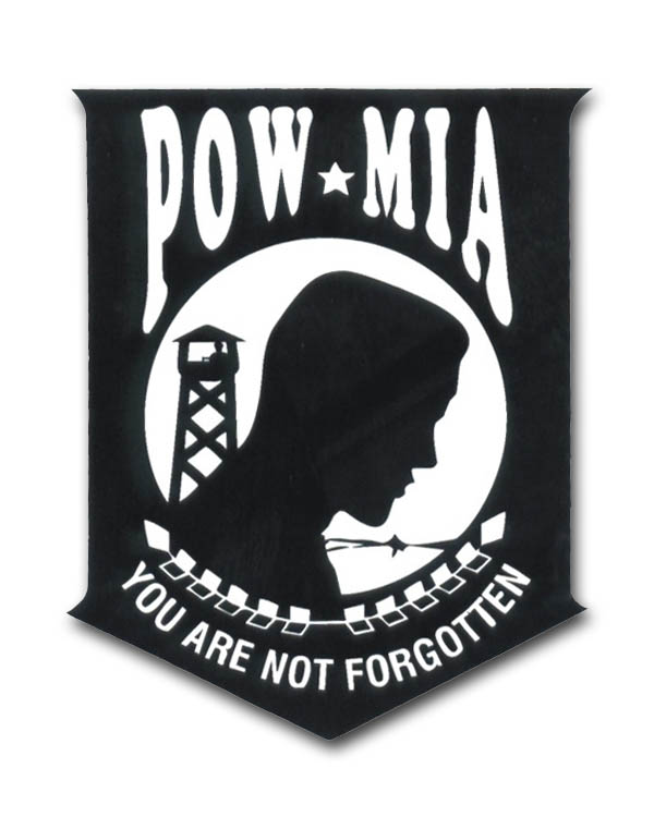 POW*MIA VINYL TRANSFER DECAL