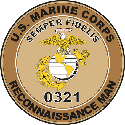 U.S.M.C. MOS 0321 Reconnaissance Man Decal