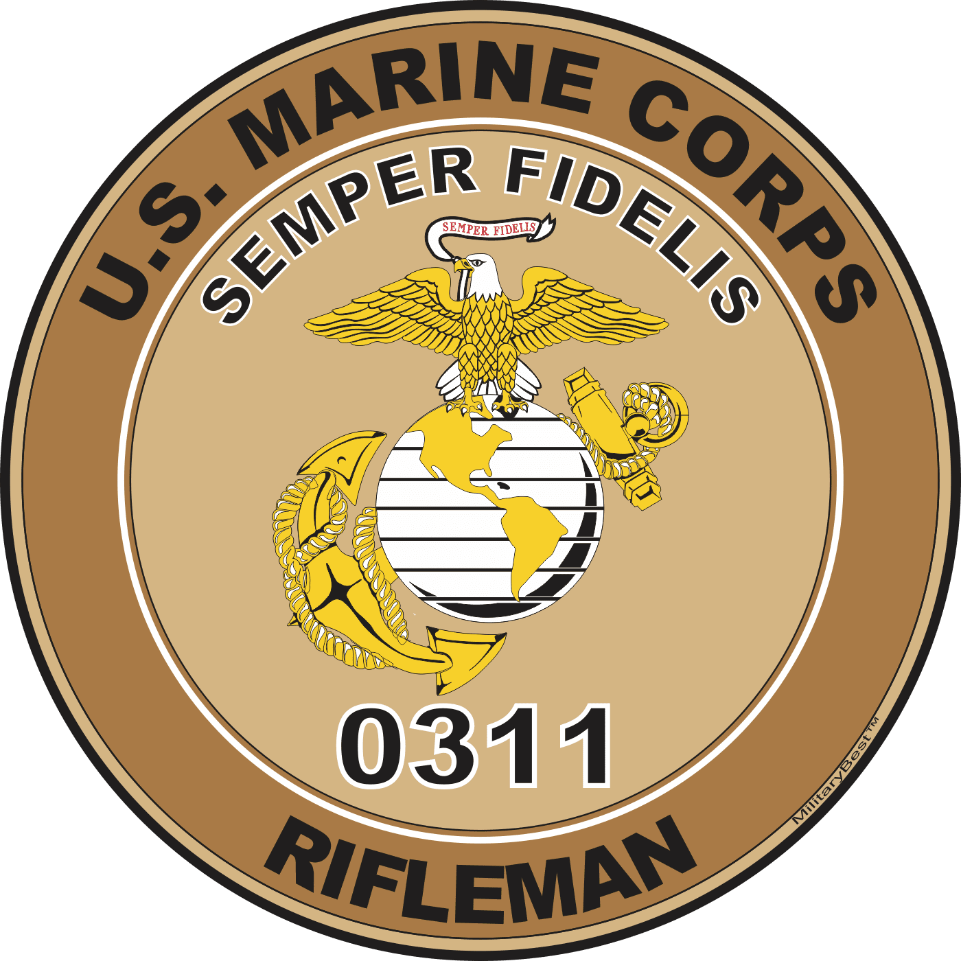 U.S.M.C. MOS 0311 Rifleman Decal