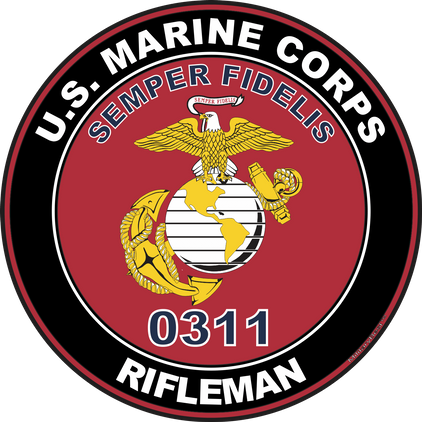 U.S.M.C. MOS 0311 Rifleman Decal