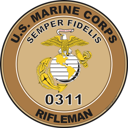 U.S.M.C. MOS 0311 Rifleman Decal