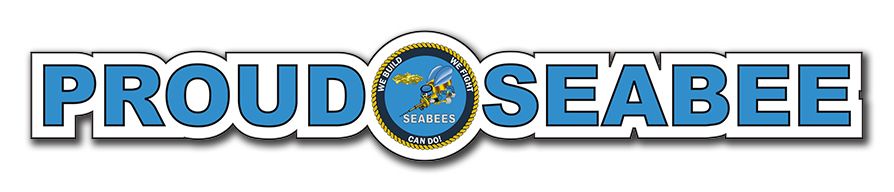 Seabee Bumper Sticker with Emblem Decal