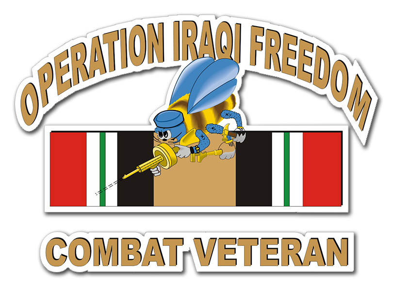 Seabee Iraqi Freedom Sticker Combat Veteran Operation Iraqi Freedom OIF ...