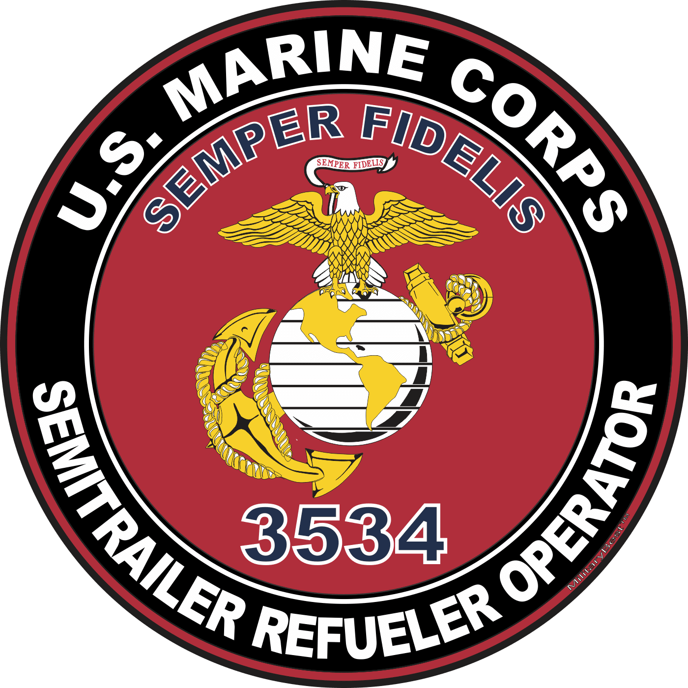 U.S.M.C. MOS 3534 Semitrailer Refueler Operator Decal