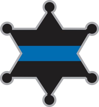 Thin Blue Line Sheriff Badge Decal
