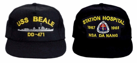 SHIPS LIST FOR CUSTOM EMBROIDERED U.S. NAVY CAPS AND SHIRTS