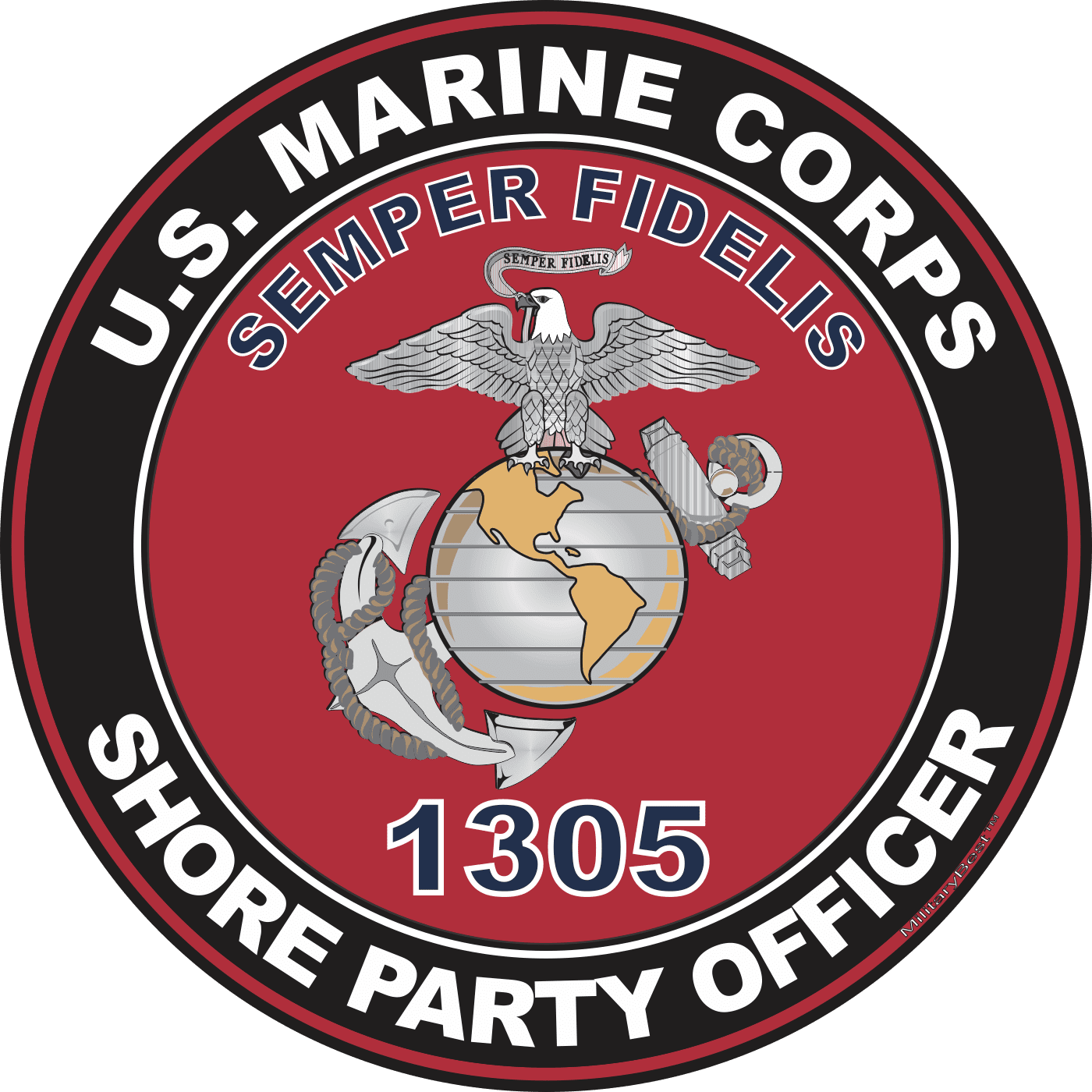 U.S.M.C. MOS 1305 Shore Party Officer Decal