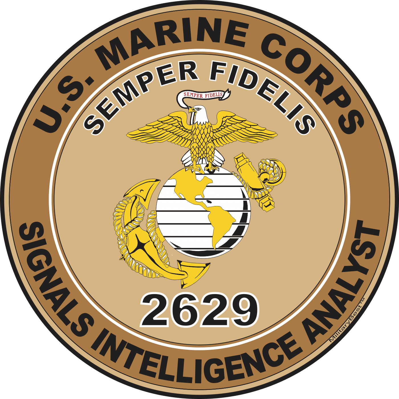 U.S.M.C. MOS 2629 Signals Intelligence Analyst Decal