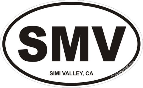 Simi Valley California Oval Decal