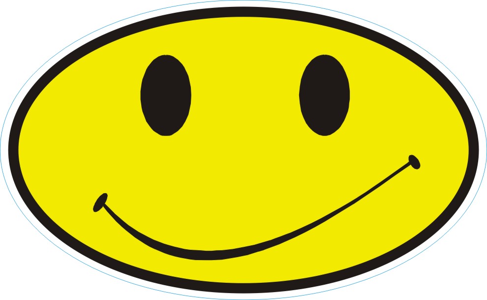 Smiley Oval Decal