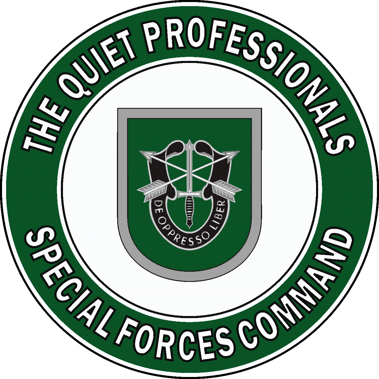 Special Forces Command Quiet Professionals Decal