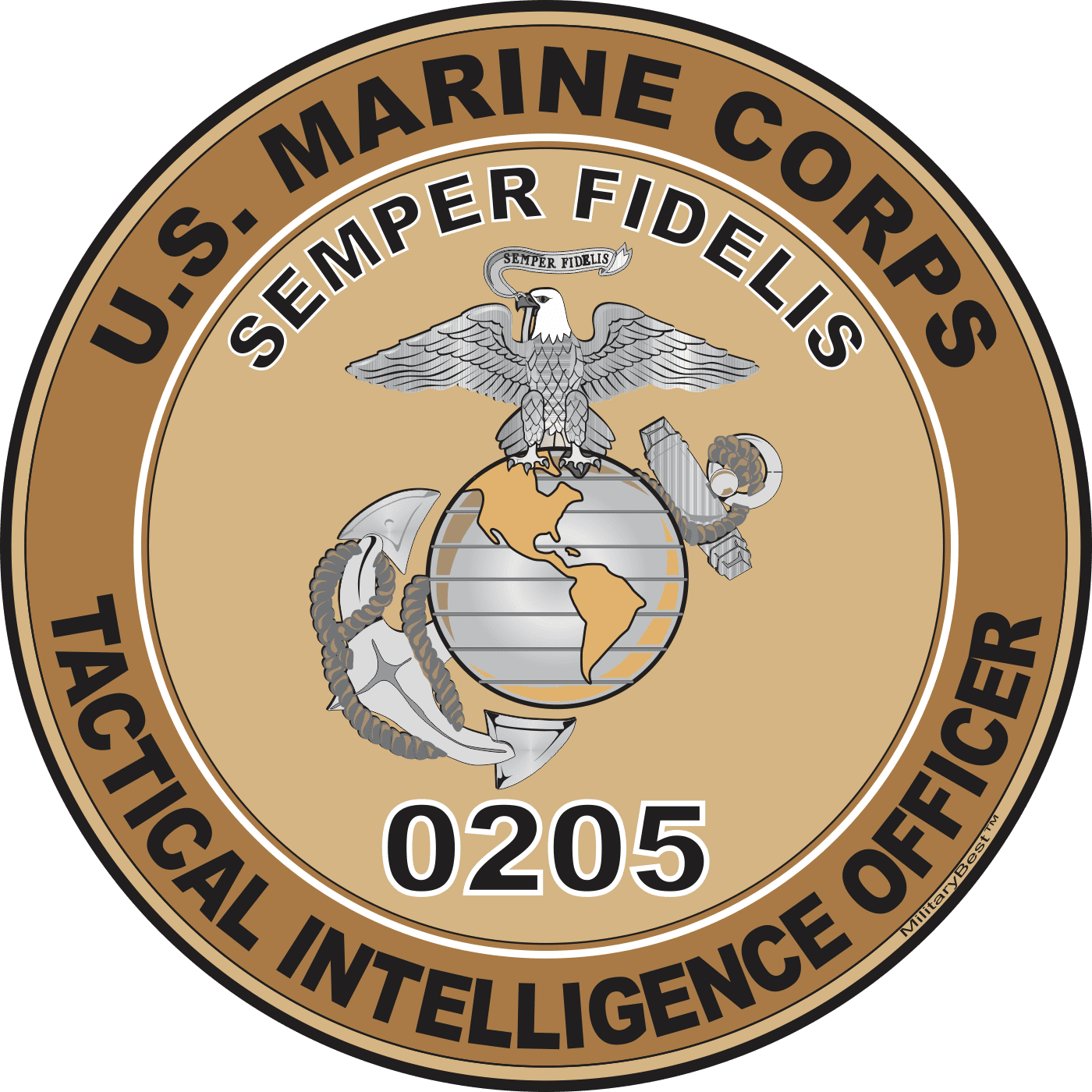 U.S.M.C. MOS 0205 Tactical Intelligence Officer Decal