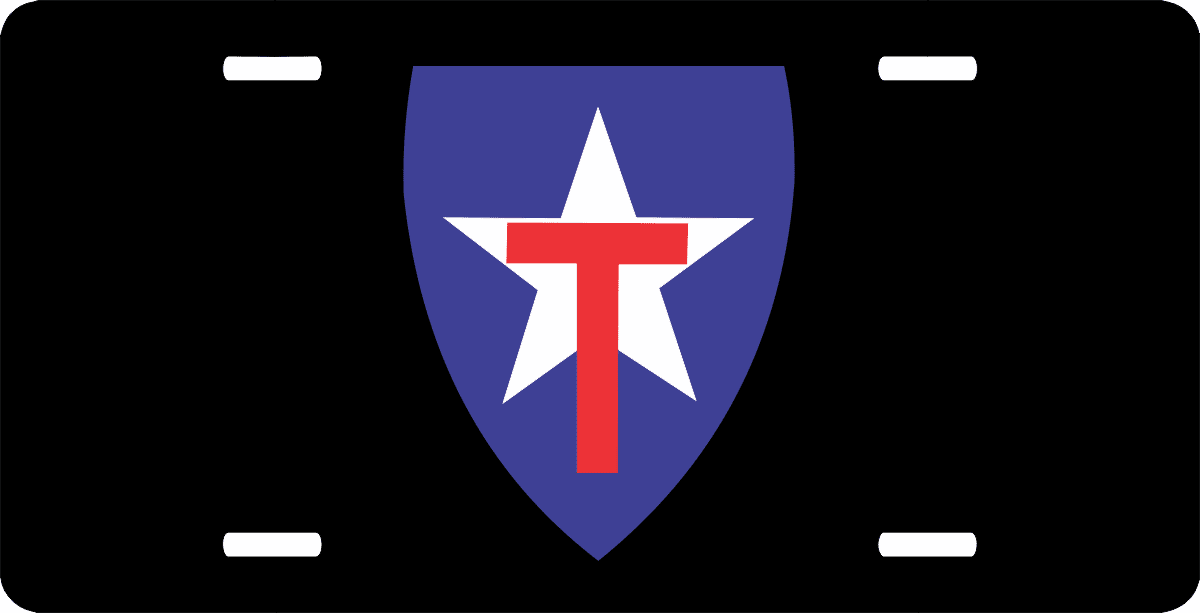 Texas State Guard License Plate