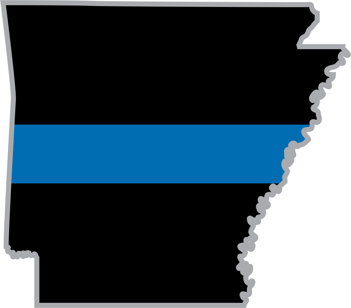 Thin Blue Line Arkansas State Decal