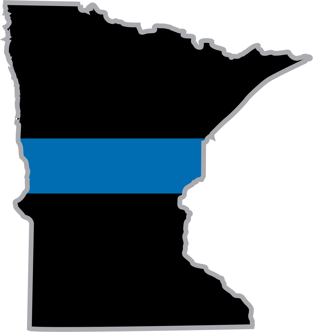 Thin Blue Line Minnesota State Decal
