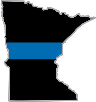 Thin Blue Line Minnesota State Decal