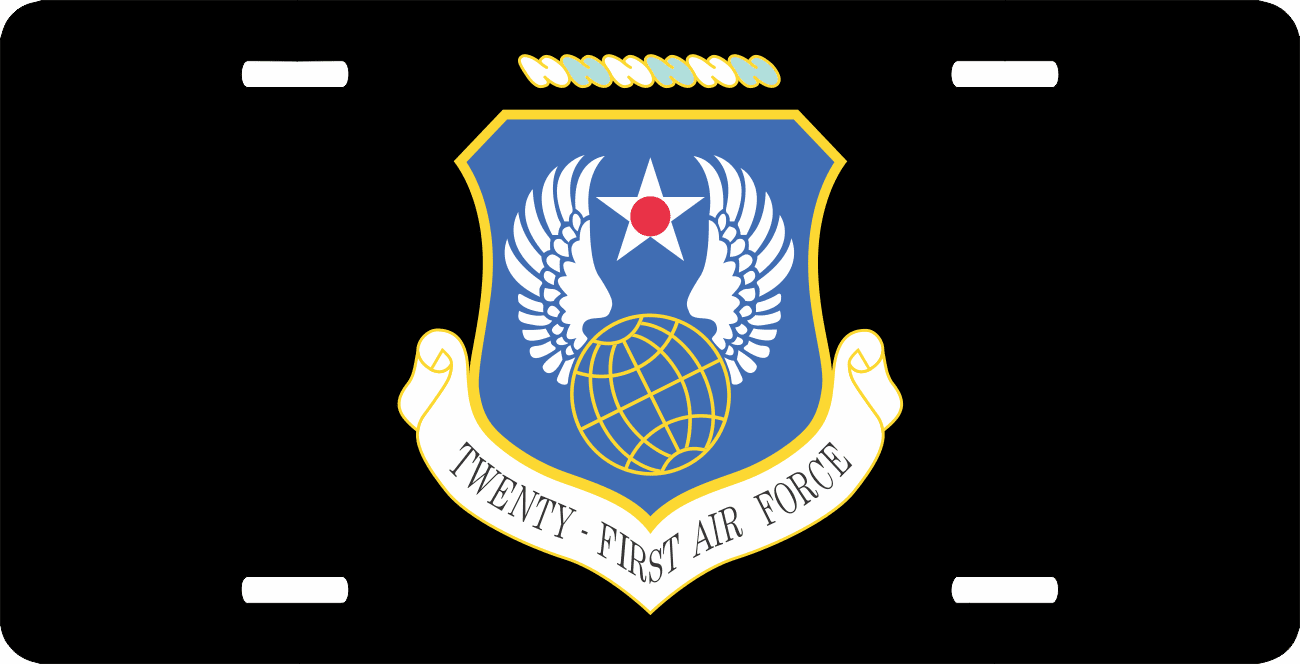 Twenty First Air Force License Plate
