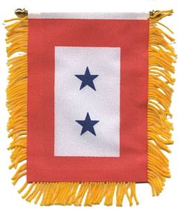 Two Blue Star Service Banner (4"x5")