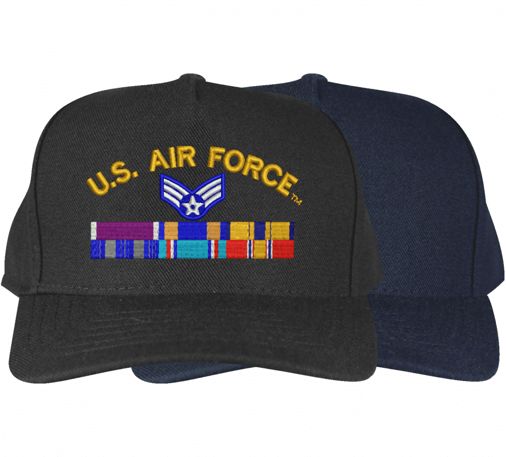 U.S. Air Force Custom Embroidered Ball Cap with Ribbons