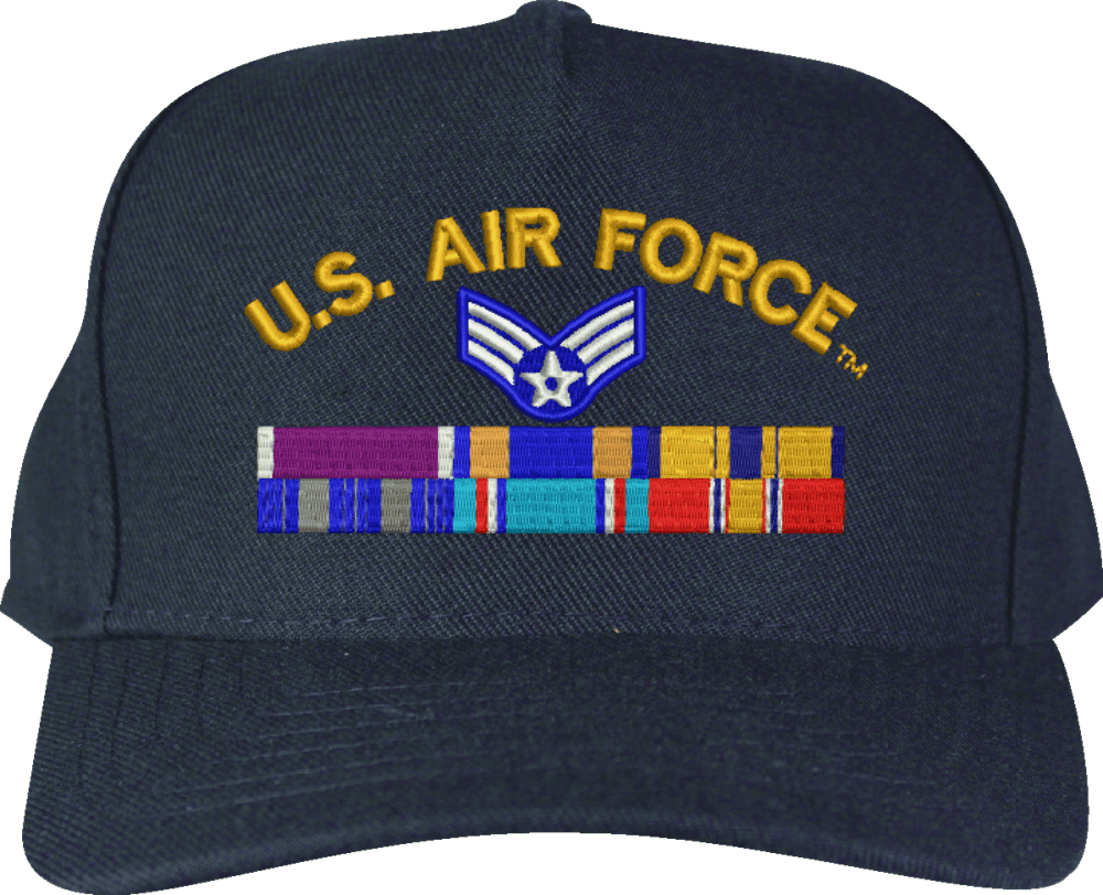 U.S. Air Force Custom Embroidered Ball Cap with Ribbons