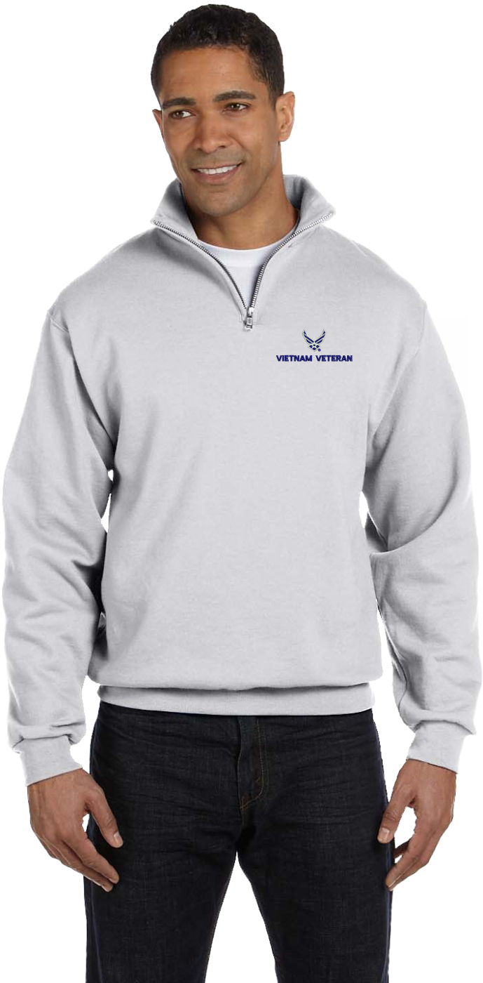 U.S. Air Force HAP Wings Vietnam Veteran Embroidered Quarter-Zip Pullover