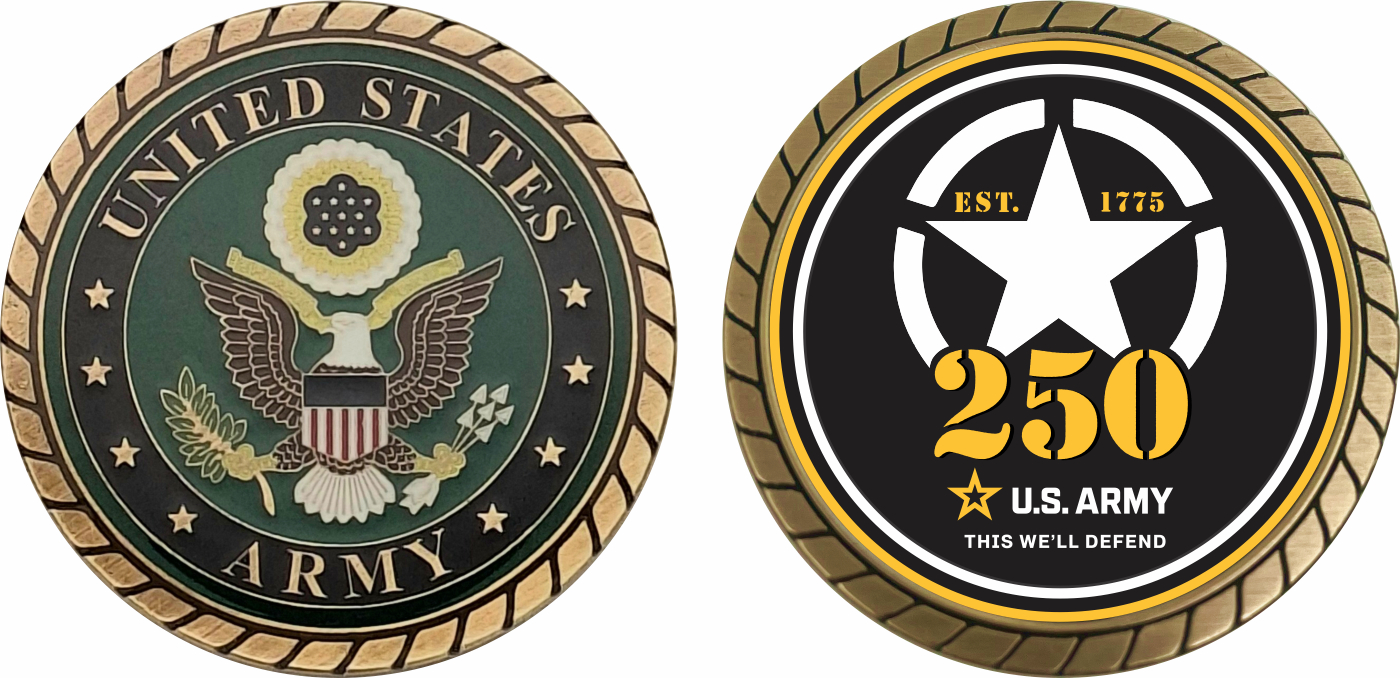 U.S. Army 250th Anniversary Challenge Coin