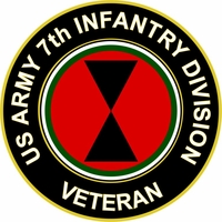 Army 7th Infantry Division Patch Vinyl Transfer Decal