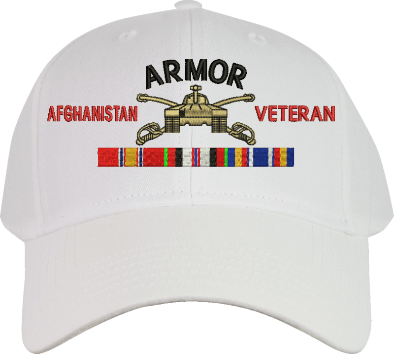 U.S. Army Armor Afghanistan Veteran Embroidered Cap