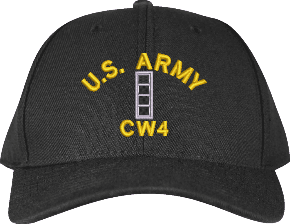 U.S. Army CW4 Custom Embroidered Cap