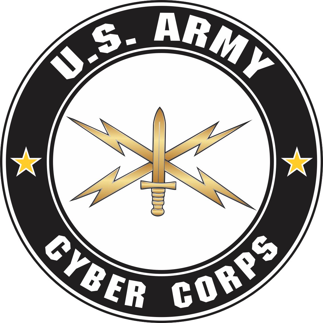 U.S. Army Cyber Corps Round Decal