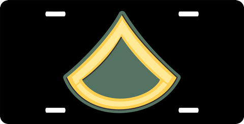 U.S. Army E-3 Private 1st Class License Plate