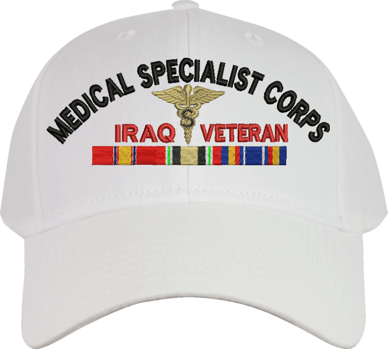 U.S. Army Medical Specialist Corps Iraq Veteran Embroidered Cap