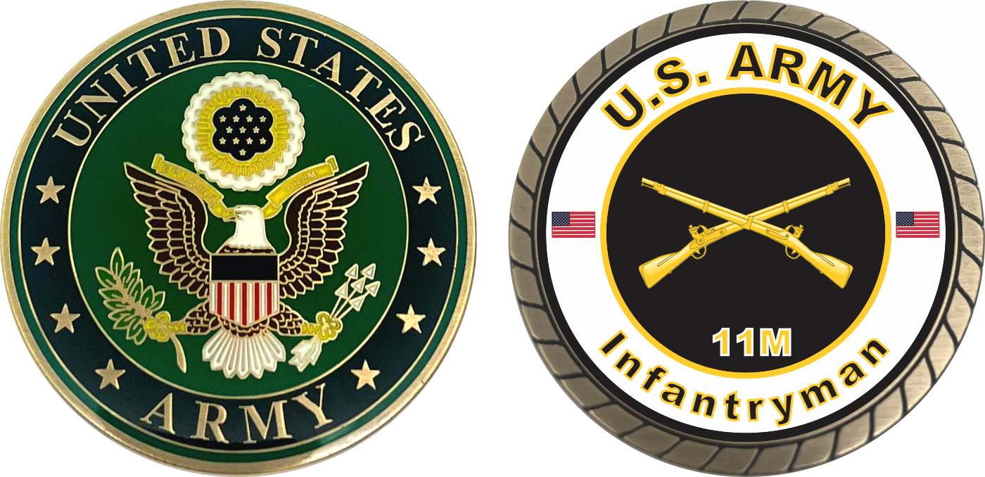 U.S. Army MOS 11M Infantryman Challenge Coin