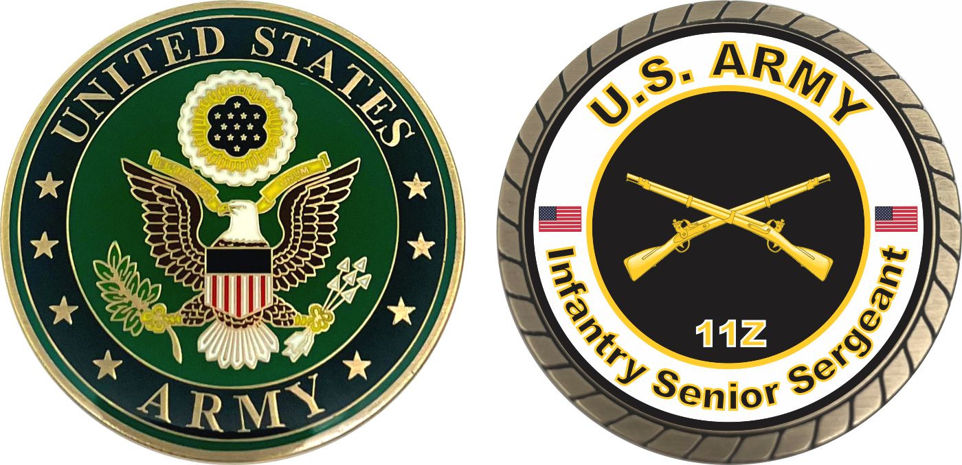 U.S. Army MOS 11Z Infantry Senior Sergeant Challenge Coin