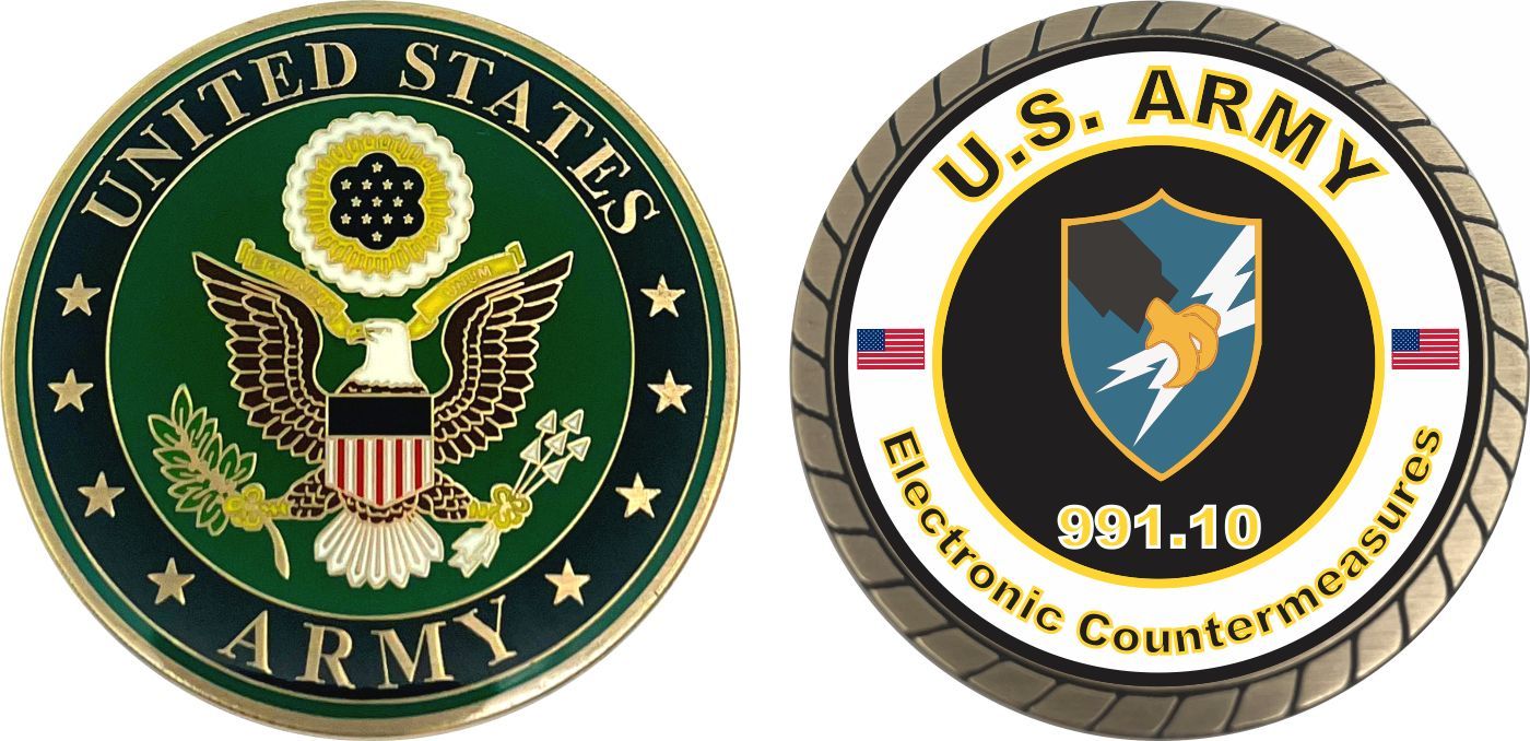 U.S. Army MOS 991 Electronic Countermeasures Challenge Coin